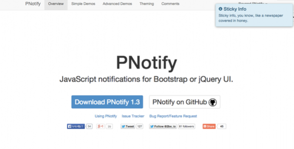 JSで通知ポップアップを出すライブラリ「PNotify」 | Web活メモ帳